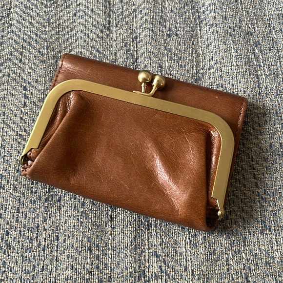 HOBO | Bags | Hobo International Brown Leather Twist Lock Small Wallet ...